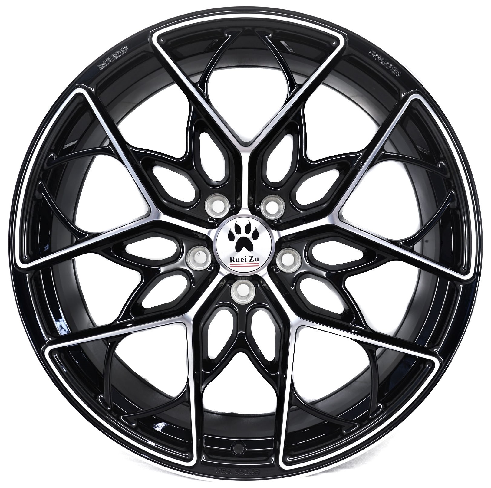 RueiZu R103 Forged 20 Zoll Felgen Satz 8,5Jx20 ET41 5x115 Schwarz Glanz ...